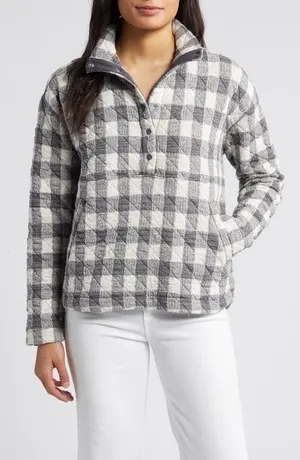 Marine Layer Quilted Snap Placket Pullover