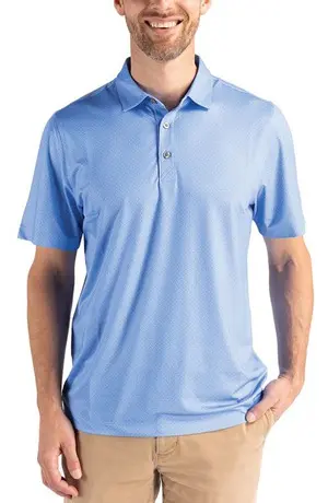 Cutter & Buck Geo Pattern Performance Recycled Polyester Blend Polo Atlas