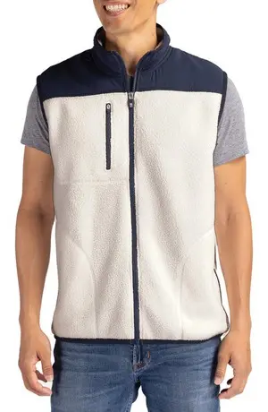 Cutter & Buck Cutter & Buck Cascade Fleece Vest Shell/navy Blue
