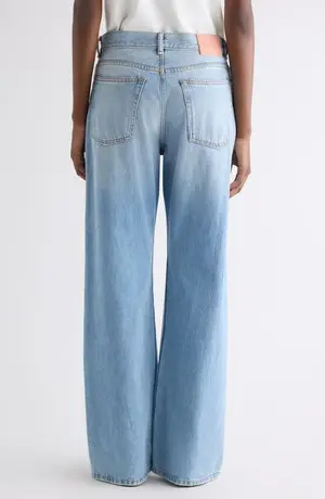 Acne Studios Loose Fit Wide-leg Jeans - Light Blue
