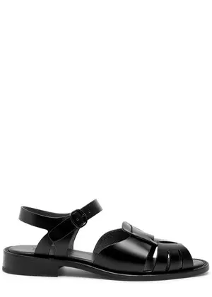 Hereu Ancora Leather Sandals Black