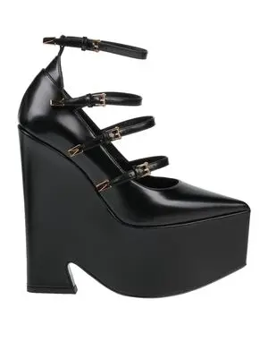 Versace Pumps In Calfskin - Black