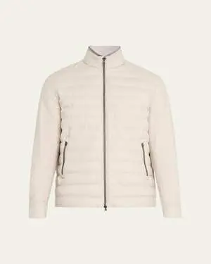 Herno Padded Silk-cashmere Zip Jacket