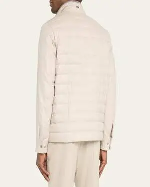 Herno Padded Silk-cashmere Zip Jacket