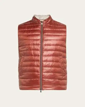 Herno Herno Nylon Ultralight Reversible Bicolor Vest - Red