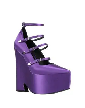 Versace Pumps In Textile Fibers - Purple