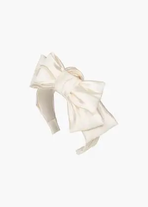 JENNIFER BEHR Karmen Bow Headband - Cream