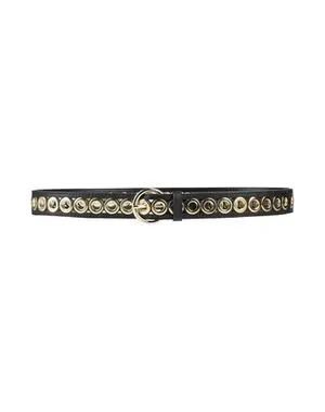 Sandro Leather Belt With Metal Applications - Black
