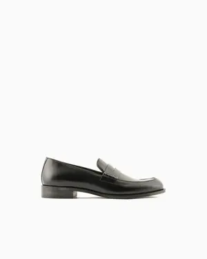 Giorgio Armani Leather Loafers - Black