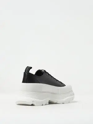 Alexander McQueen Tread Slick Graffiti Nappa Leather Sneakers - Black