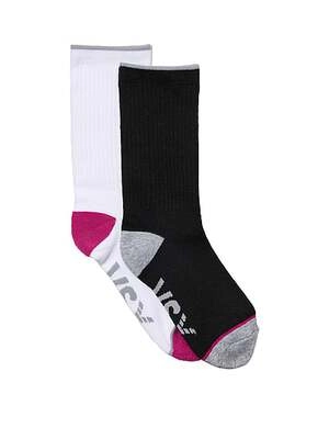 Victoria's Secret Vsx 2-pack Crew Socks - Black