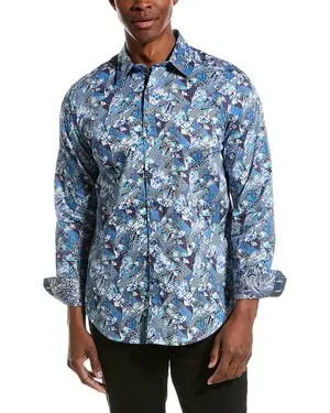 Robert Graham Ottoman Classic Fit Woven Shirt - Blue