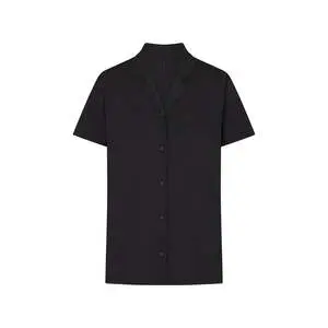 SKIMS Sleep Short Sleeve Button Up Set | Grey - Onyx