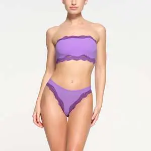 SKIMS Fits Everybody Lace Bandeau - Ultra Violet Tonal