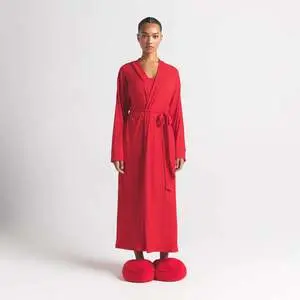 SKIMS Long Robe | Red | | Soft Lounge - Cherry