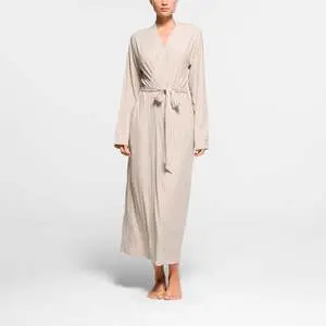 SKIMS Long Robe | Red | 2xs | Soft Lounge Stone