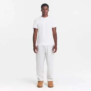 SKIMS Classic T Shirt | Black | | Cotton - Chalk