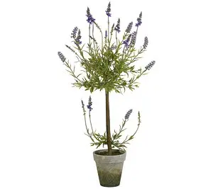 NEARLY NATURAL 34' Lavender Topiary Artificial Ree - One-color
