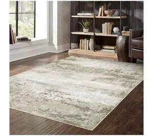 ORIENTAL WEAVERS Linden Place Green Abstract Modern/casual 7'10' X10'10' Rug - One-color
