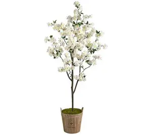 NEARLY NATURAL 6'cherry Blossom Faux Tree In Fa Rmhouse Planter - One-color