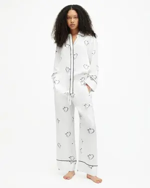 ALLSAINTS Sofi Silk Blend Escalera Pyjama Pants