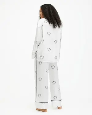 ALLSAINTS Sofi Silk Blend Escalera Pyjama Pants