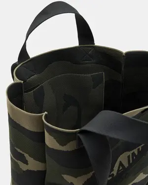 ALLSAINTS Izzy Logo Print Knitted Tote Bag