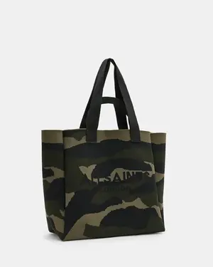 ALLSAINTS Izzy Logo Print Knitted Tote Bag