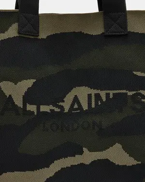 ALLSAINTS Izzy Logo Print Knitted Tote Bag
