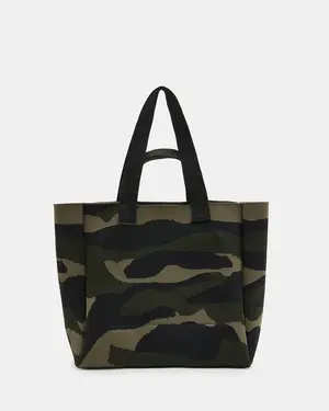 ALLSAINTS Izzy Logo Print Knitted Tote Bag
