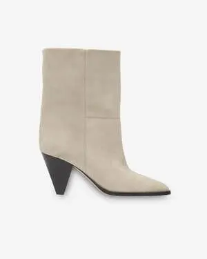Isabel Marant Rouxa Suede Boots - Chalk