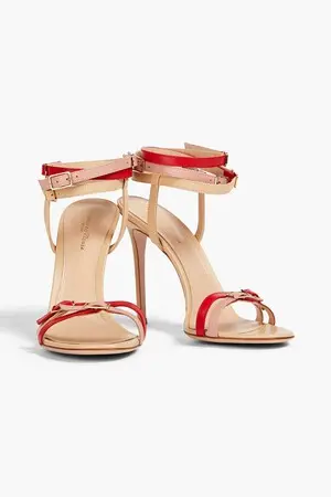 GIANVITO ROSSI Colorblock Leather Sandals - Red