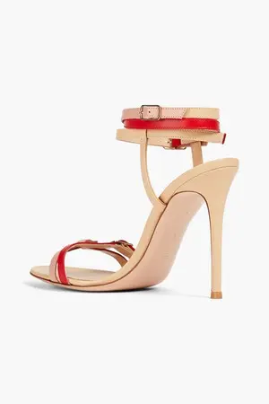 GIANVITO ROSSI Colorblock Leather Sandals - Red