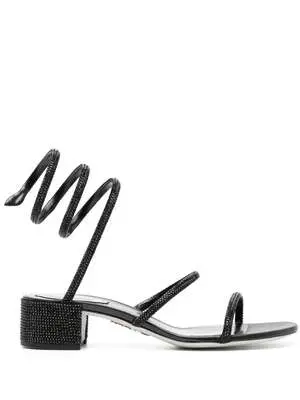 Rene Caovilla Cleo Embellished Sandals - Black