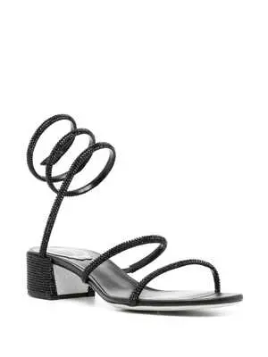 Rene Caovilla Cleo Embellished Sandals - Black