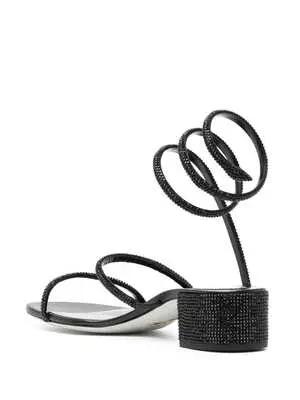 Rene Caovilla Cleo Embellished Sandals - Black