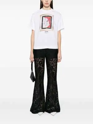 Moschino Painting-print Crepe Blouse