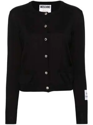 Moschino Crystal-embellished Cotton Cardigan