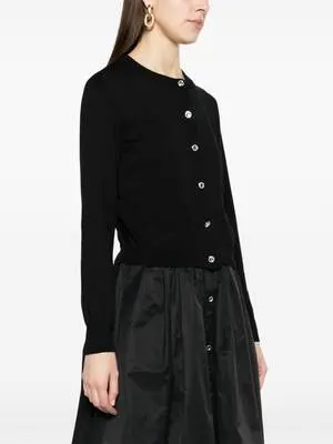Moschino Crystal-embellished Cotton Cardigan