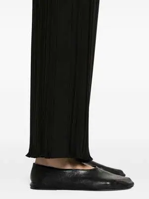LANVIN Plissé Wide-leg Trousers - Black