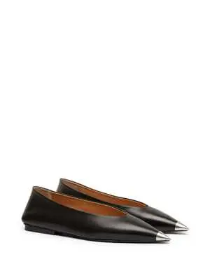 Marsèll Ago Pointed-toe Leather Flat Pumps