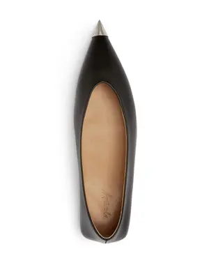 Marsèll Ago Pointed-toe Leather Flat Pumps