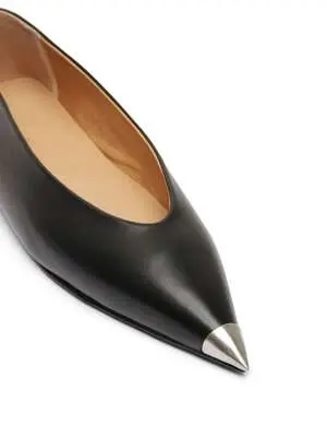 Marsèll Ago Pointed-toe Leather Flat Pumps