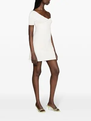 COURREGES One-shoulder Twist Crepe Minidress