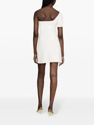 COURREGES One-shoulder Twist Crepe Minidress