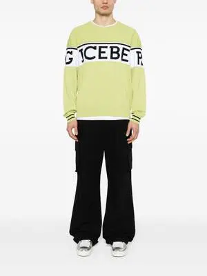 Iceberg Jacquard-logo Cotton Sweatshirt