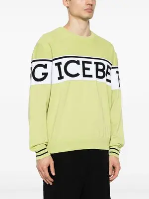 Iceberg Jacquard-logo Cotton Sweatshirt