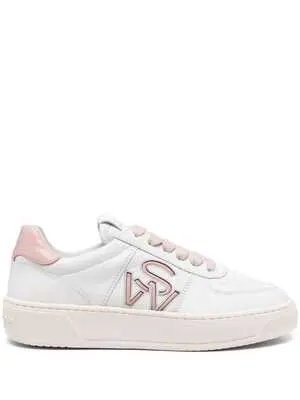 STUART WEITZMAN Courtside Leather Sneakers - White