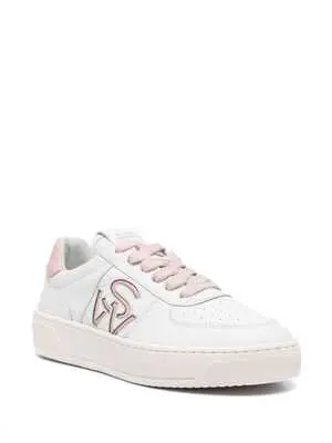 STUART WEITZMAN Courtside Leather Sneakers - White
