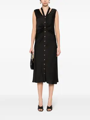 Pinko Ruched-detail Midi Dress